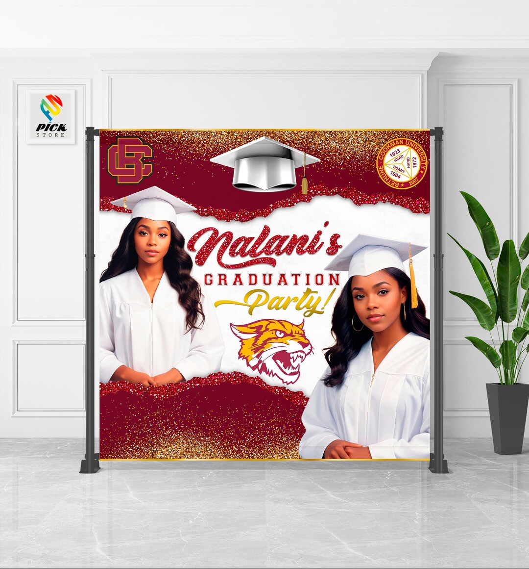 Red and White Prom Backdrop Senior Prom Banner Red and Silver Party ...