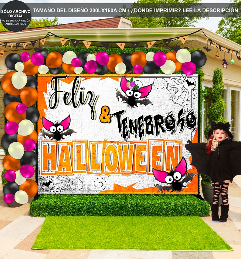 DIGITAL FILE Halloween Bats Backdrop Halloween Bats Decor - Etsy