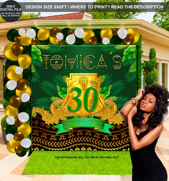 DIGITAL FILE African Backdrop African and Emerald Backdrop - Etsy