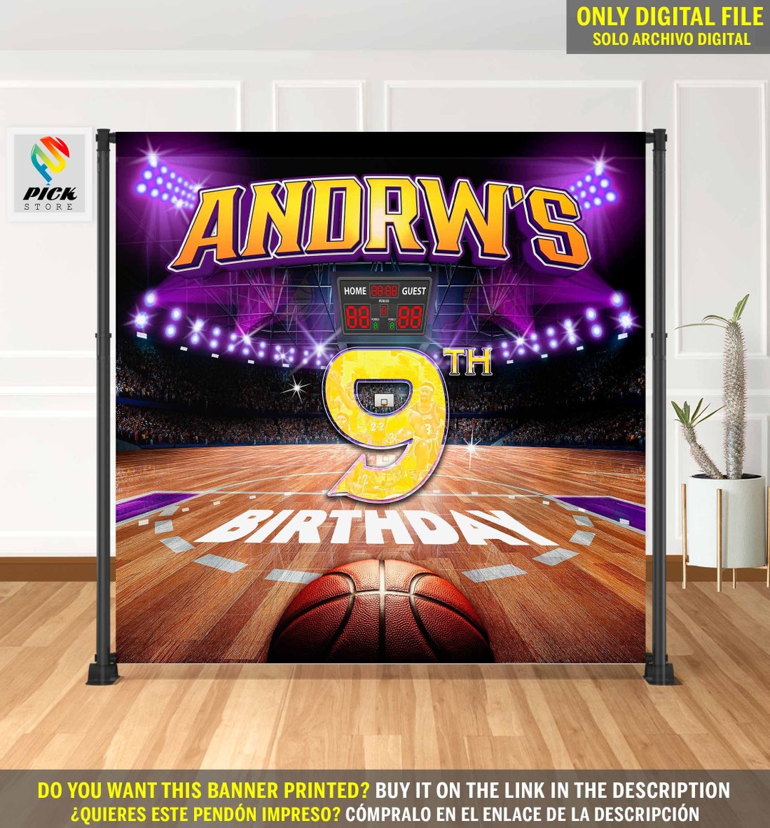 DIGITAL FILE | Basketball Backdrop | Basketball Banner | Basketball ...