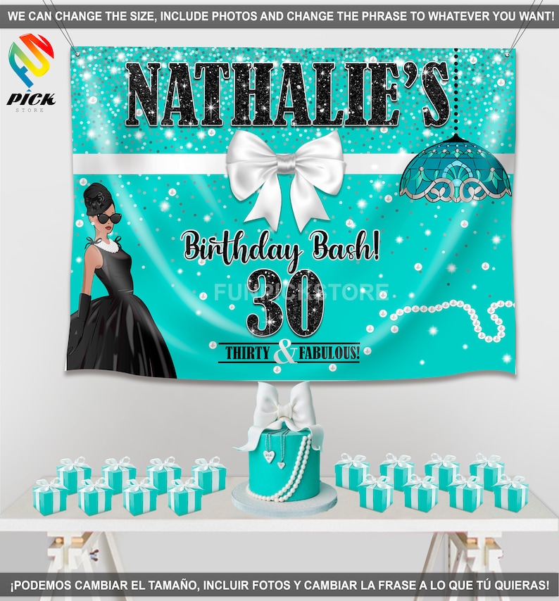 DIGITAL FILE Tiffany Backdrop Tiffany Banner 18th - Etsy