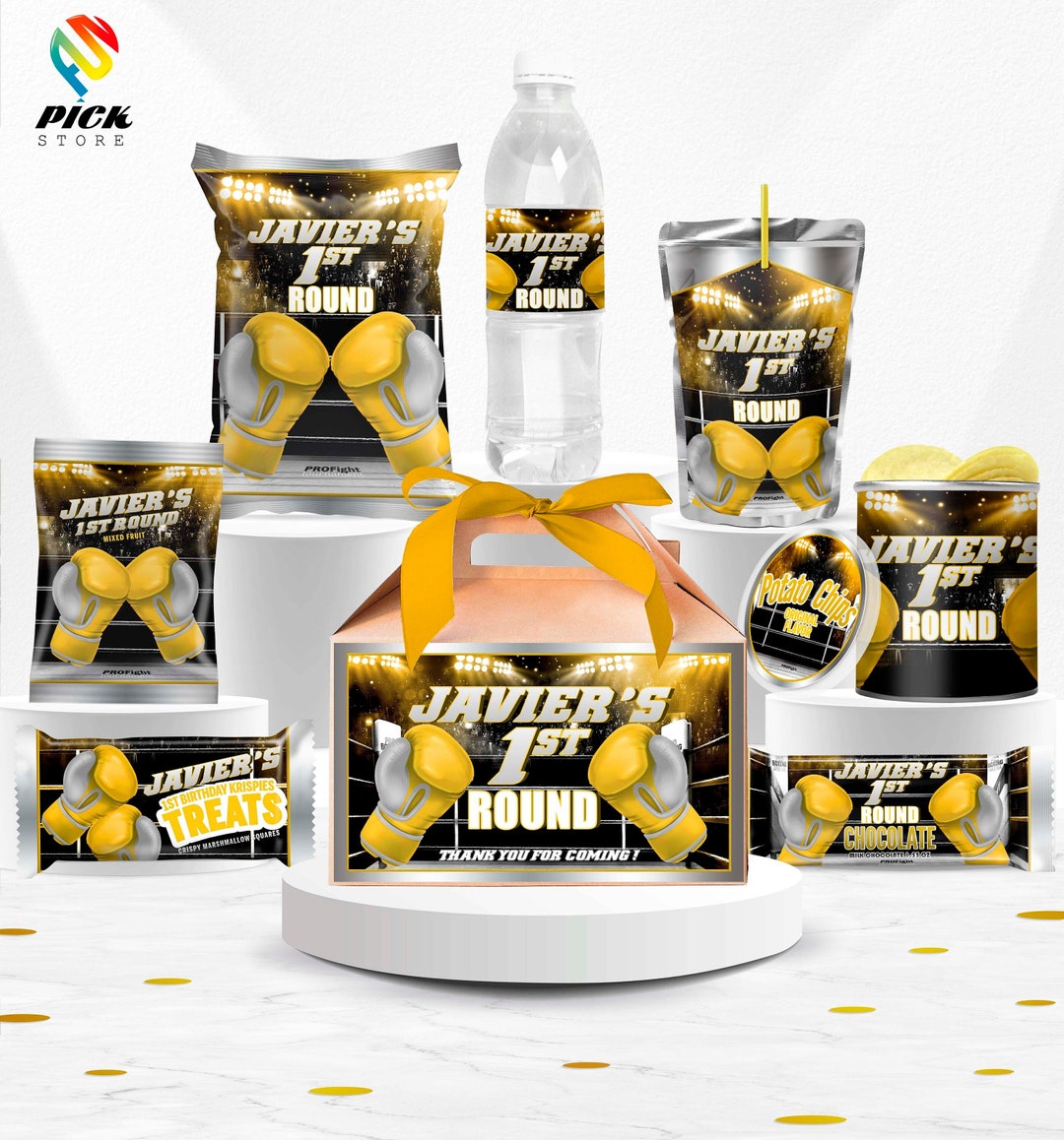 Boxing Party Bundle: DIY Favor Wrappers (DIY File) - BOX033 - Etsy