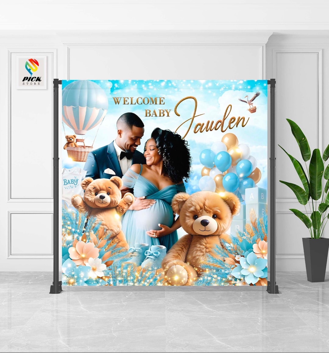 Teddy Bear Banner, Teddy Bear Backdrop, Teddy Bear Wall Decor, Bearly ...