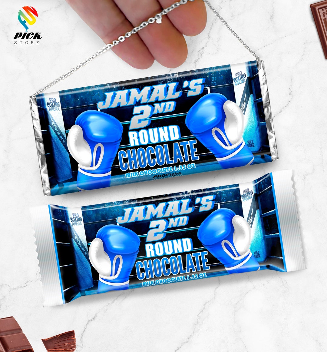 Boxing Chocolate Wrapper: Little Champ Candy Bar Template (DIY File ...