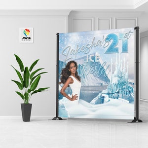DIGITAL FILE | Winter Backdrop | Ice World Banner | Winter Wonderland ...