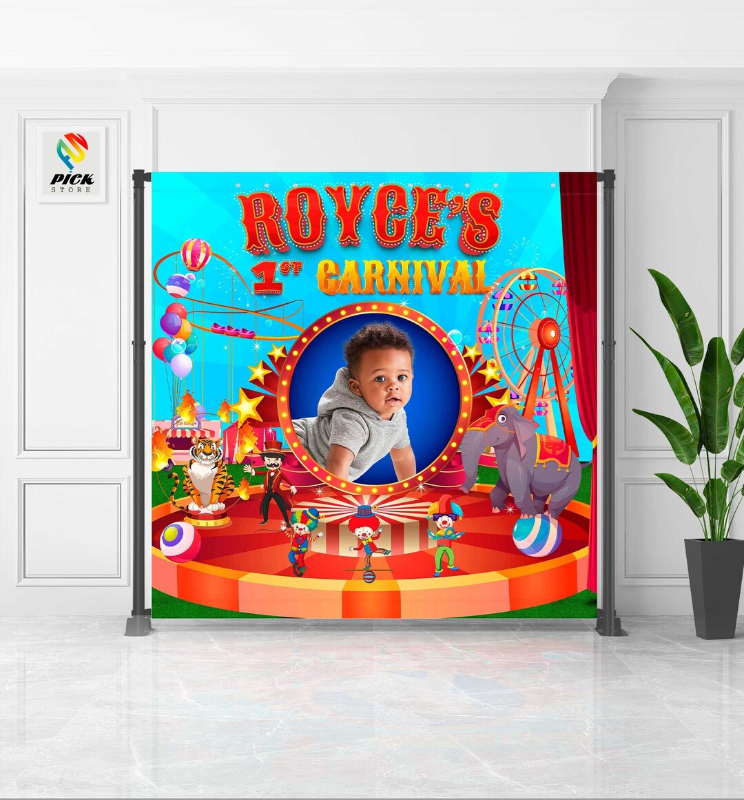 Carnival Backdrop | Carnival Banner | Carnival Party Backdrop | Circus ...