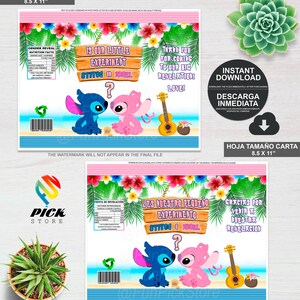 DIGITAL FILE | Stitch and Angel Chips Bag | Stitch and Angel Custom Bag ...