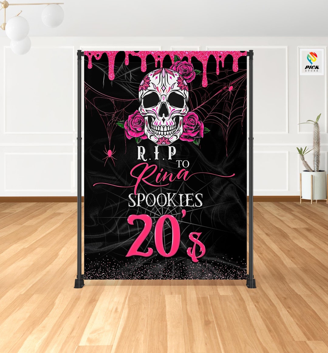 DIGITAL FILE | Skulls and Roses Backdrop | Skulls and Roses Banner ...