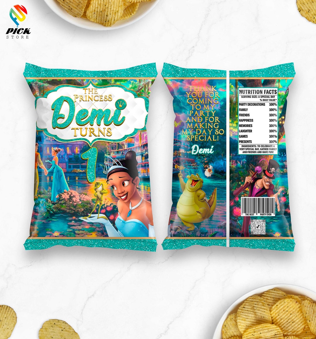 Princess Chips Bag | African American Princess Bag | Princess Chips ...