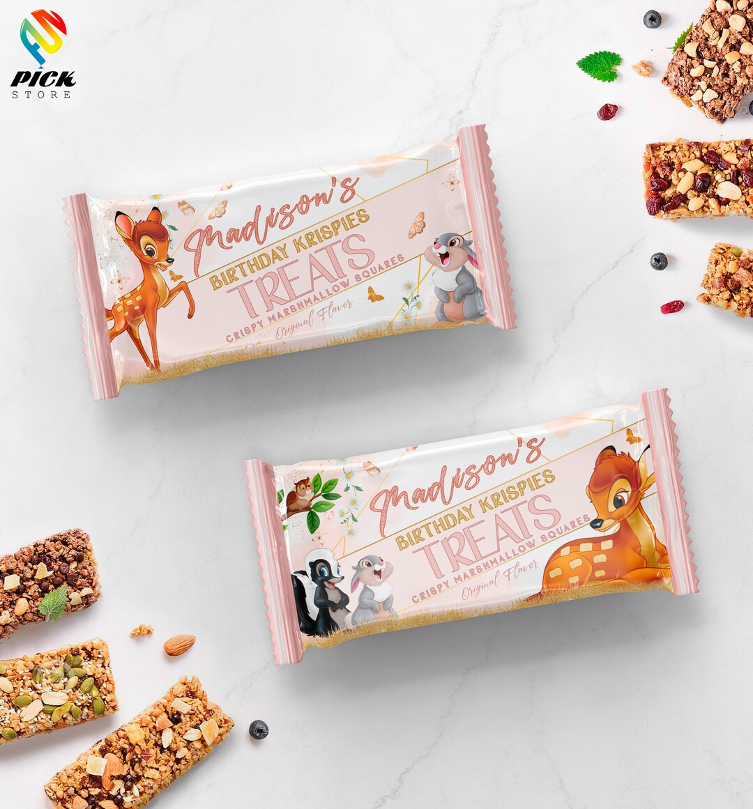 Oh Deer Rice Krispies | Cute Deer Candy Wrapper | Deer Editable Candy ...