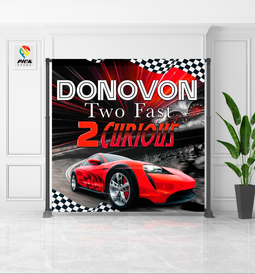 Red Race Car Backdrop | Cars Banner | Racing Cars Party Backdrop | Race ...