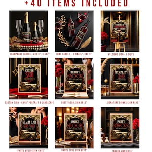 Harlem Nights Birthday Bundle: Great Gatsby Mega Kit, Set of 40 ...