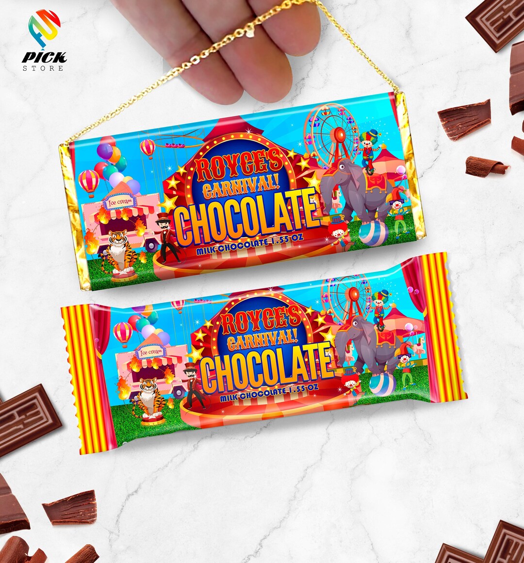 Carnival Candy Wrapper Carnival Chocolate Bar Carnival Chocolate Bar ...