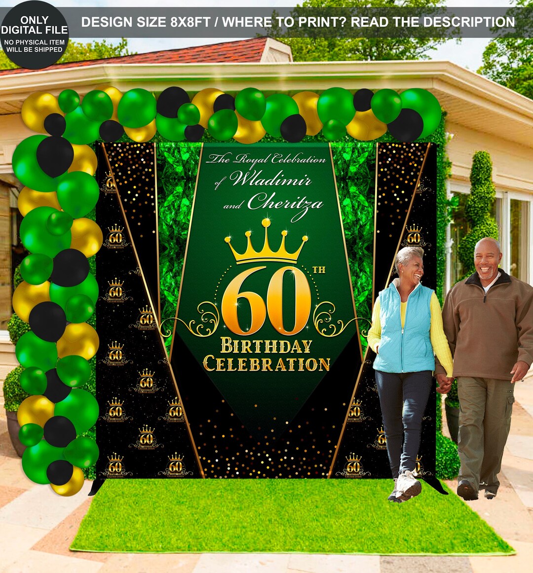 DIGITAL FILE | 60th Birthday Backdrop | 50th Birthday Banner | 60th ...