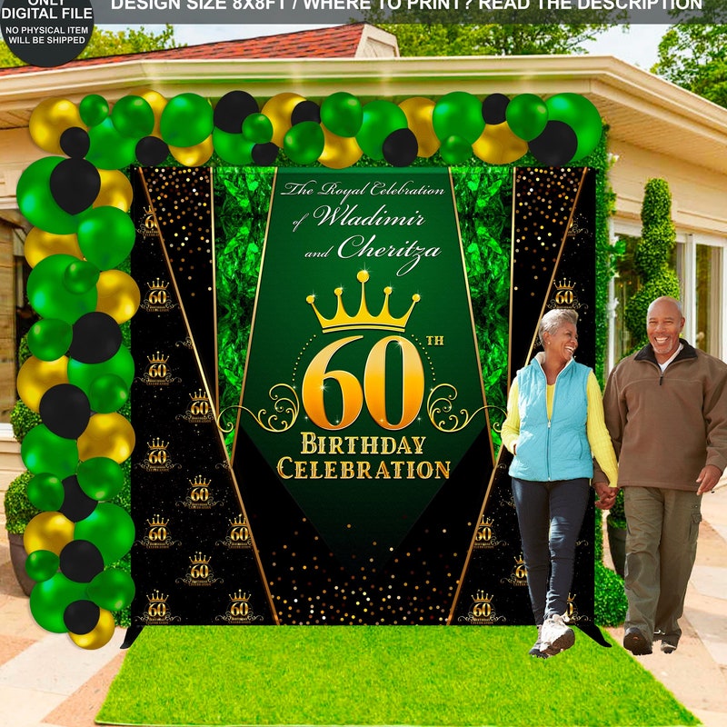 60th Birthday Backdrop - Etsy