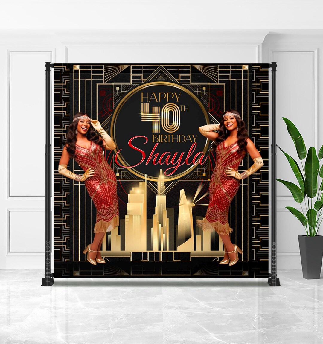 Gatsby Backdrop: Art Deco Banner, Harlem Nights Deco (digital Download ...