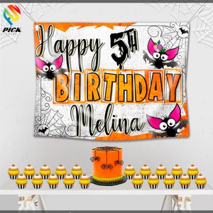 DIGITAL FILE Halloween Bats Backdrop Halloween Bats Decor Funny ...