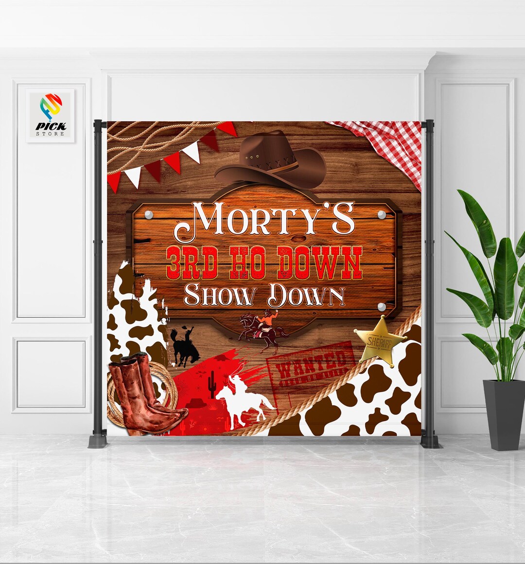 DIGITAL FILE | Rodeo Backdrop | Western Banner | Cowboy Birthday Party ...