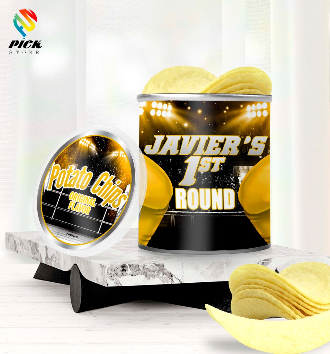 Boxer Potato Chip Can Label: Little Champ Party Favor (DIY FILE) - Etsy