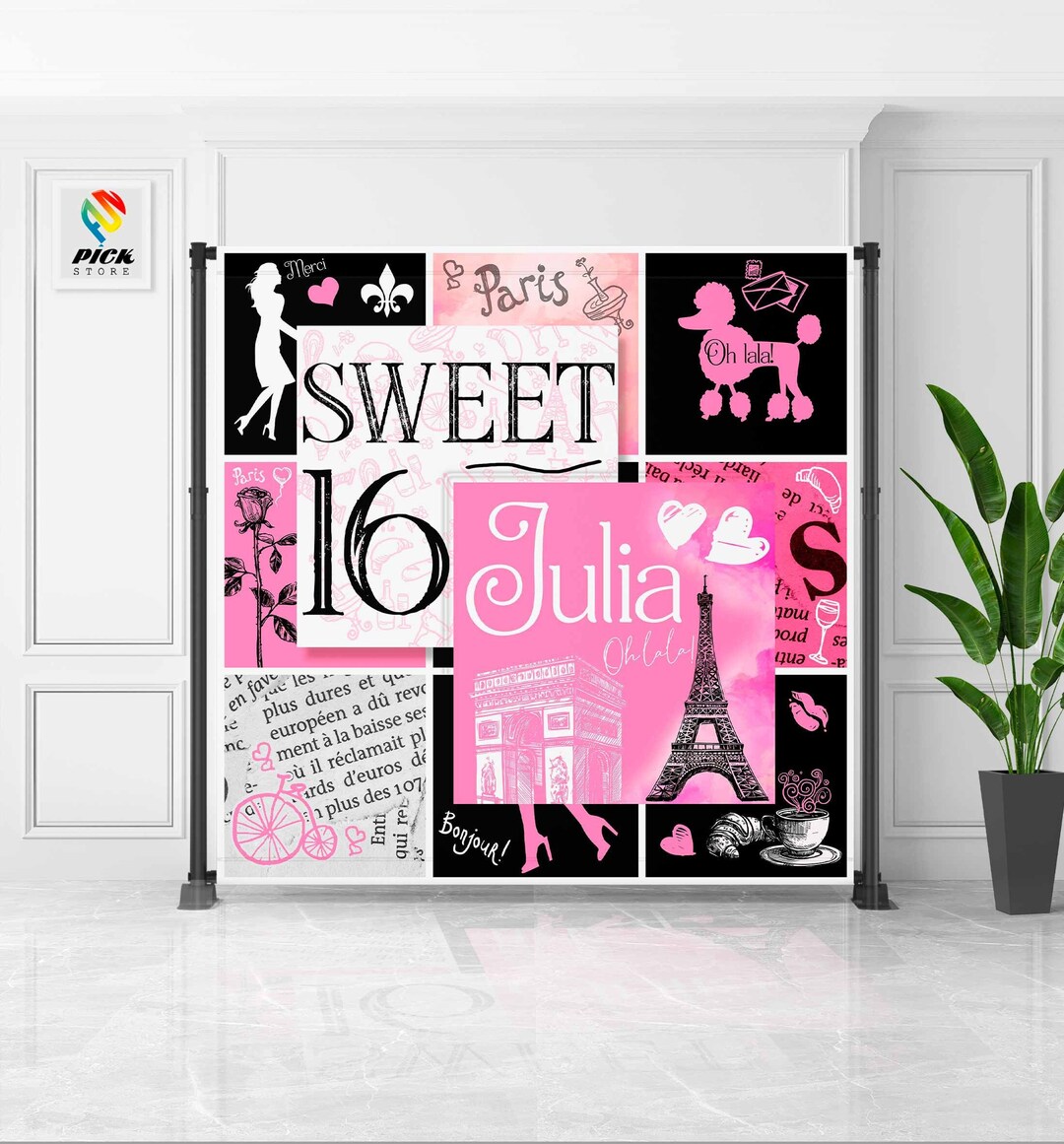 Paris Backdrop | Eiffel Towel Banner | Parisian Custom Backdrop | Sweet ...