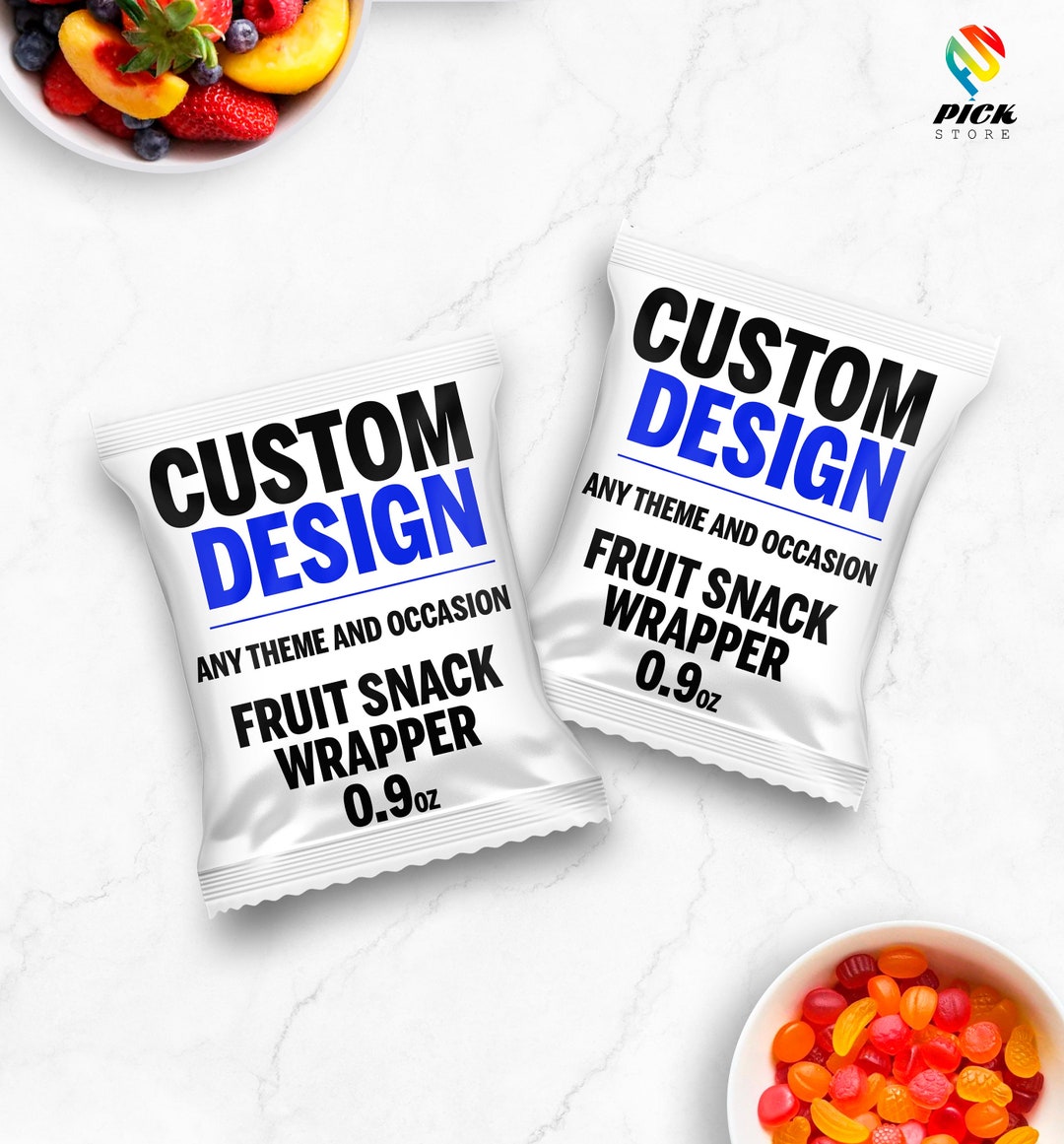 Custom Fruit Snack DESIGN for All Occasions Custom Sanck Wrapper A La ...