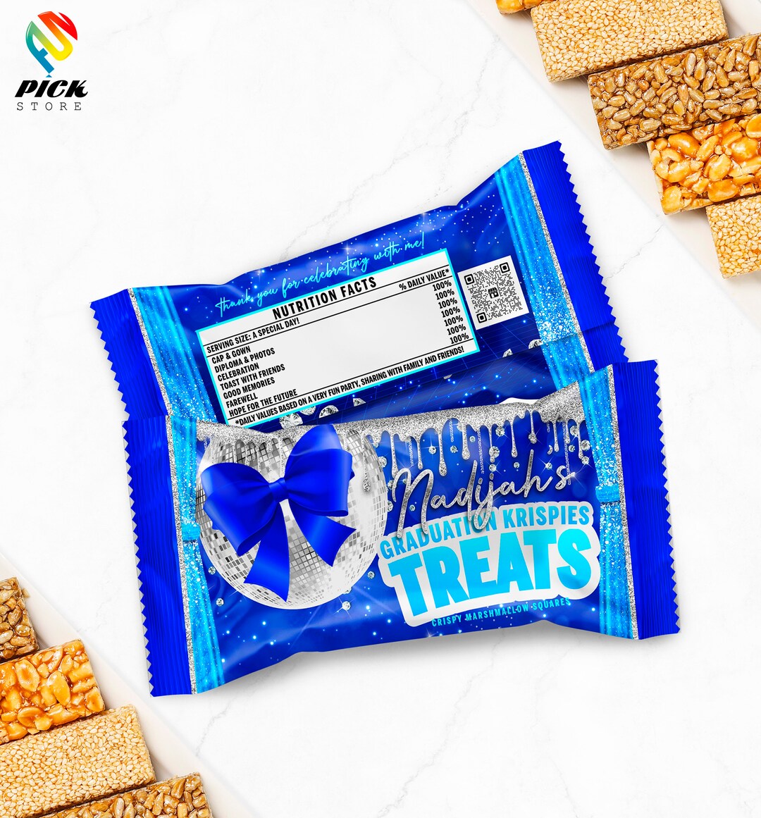 Graduation Rice Krispies Wrapper: Prom Send off Favor (DIY FILE) - Etsy