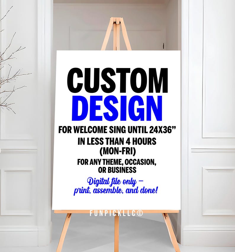 Personalized Welcome Sign Design: Custom Theme (only Digital File ...