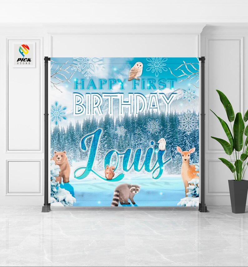 DIGITAL FILE Winter Onederland Backdrop Snowflakes Banner - Etsy