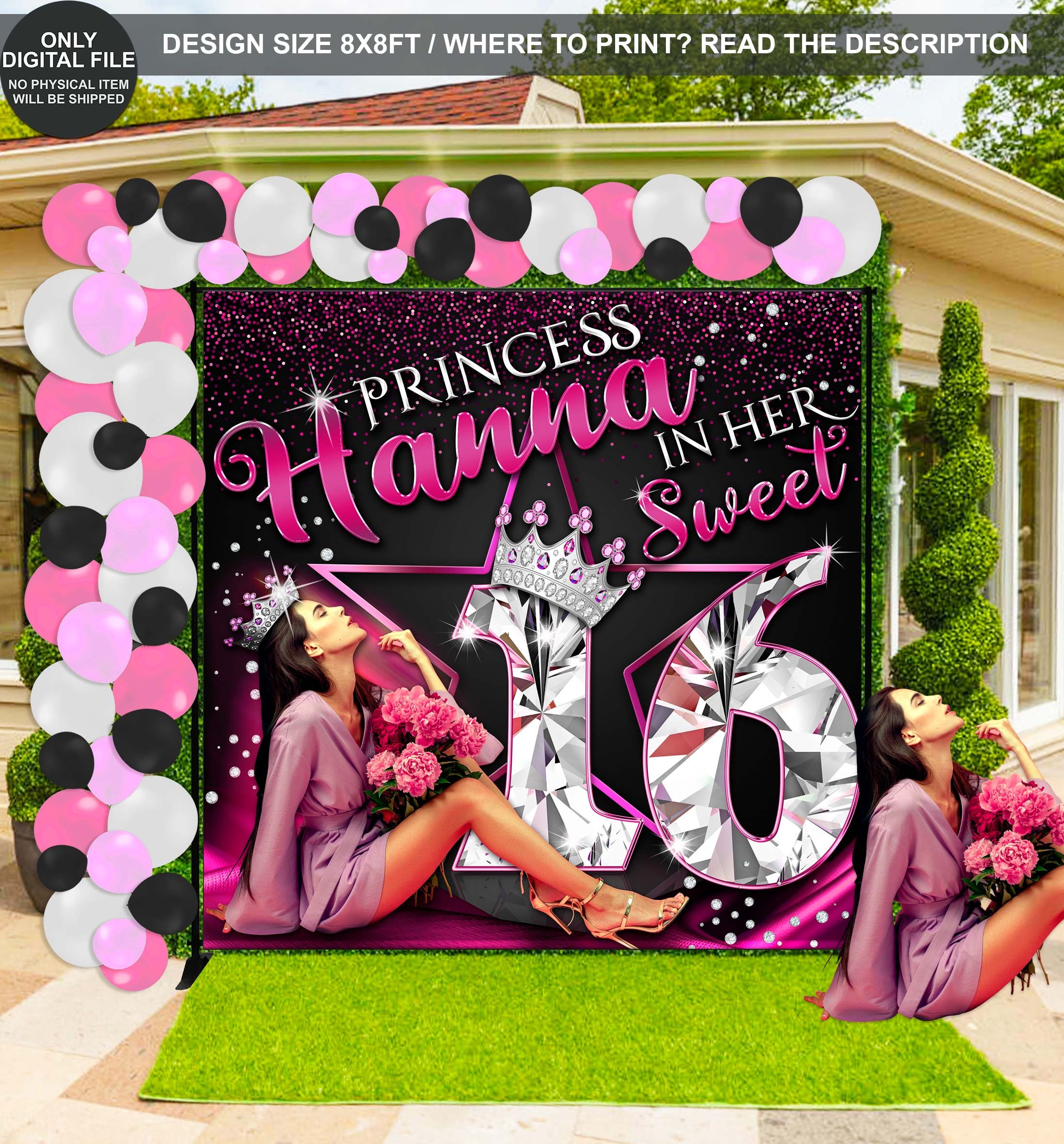 Sage Green Sweet 16 Backdrop - Etsy