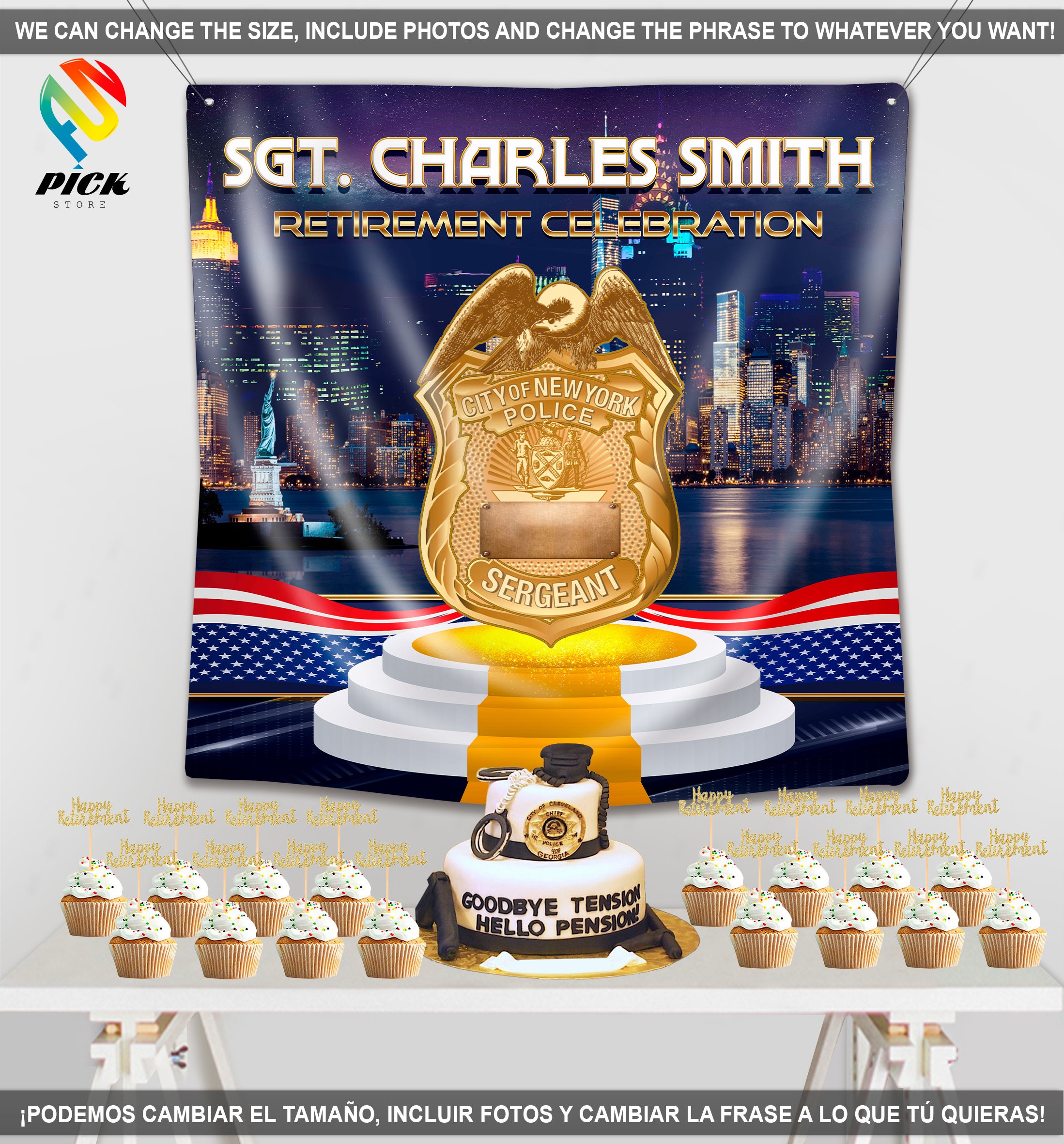 DIGITAL FILE Retirement Backdrop Retirement Banner - Etsy