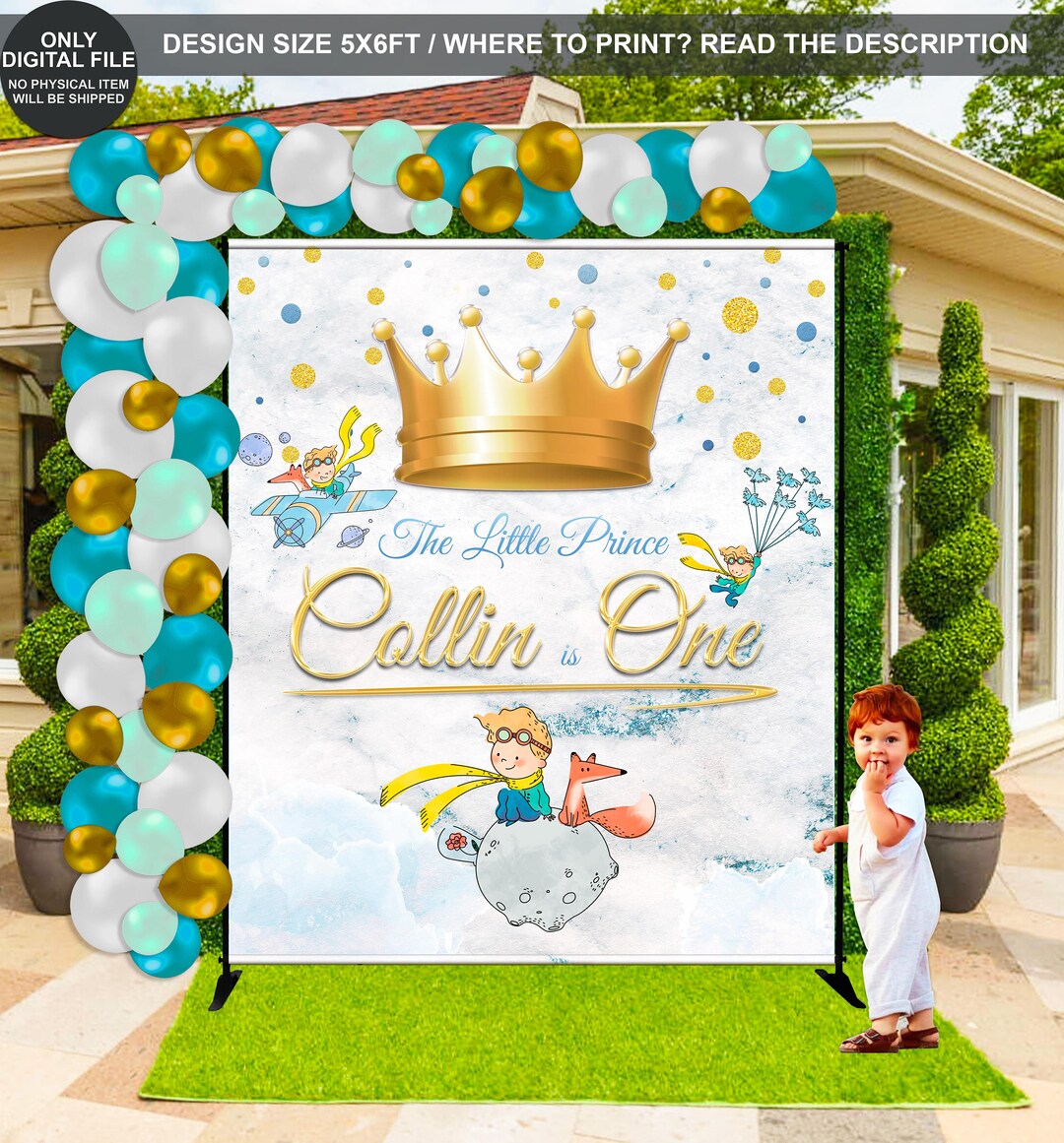 DIGITAL FILE Little Prince Backdrop Little Prince Banner Little Prince ...