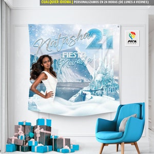 DIGITAL FILE | Winter Backdrop | Ice World Banner | Winter Wonderland ...