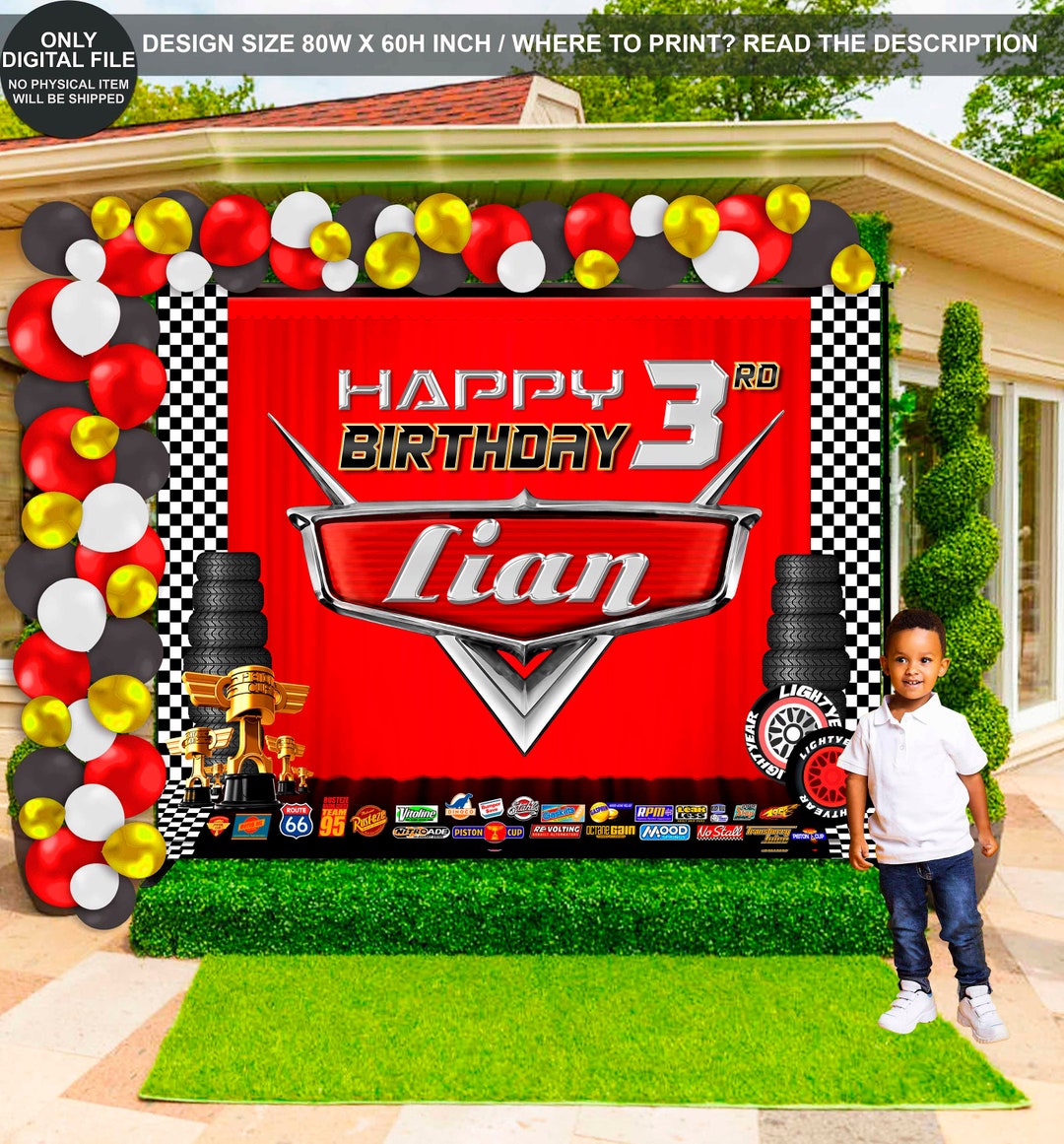 ARCHIVO DIGITAL / Fondo de Cars / Banner de Cars / Fiesta de cumpleaños ...