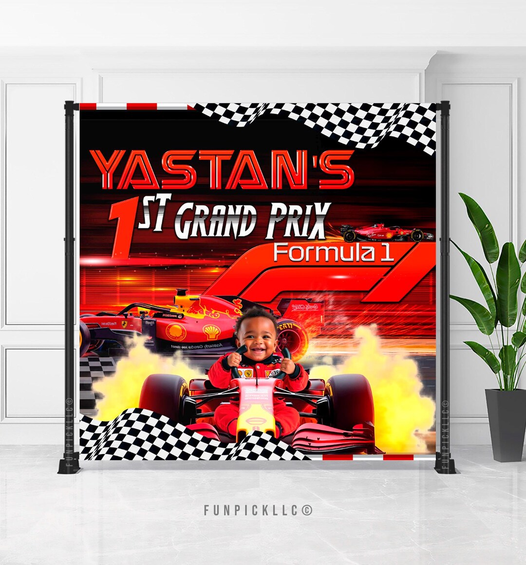 Formula 1 Birthday Banner: Custom Racing Backdrop (digital File) - Etsy