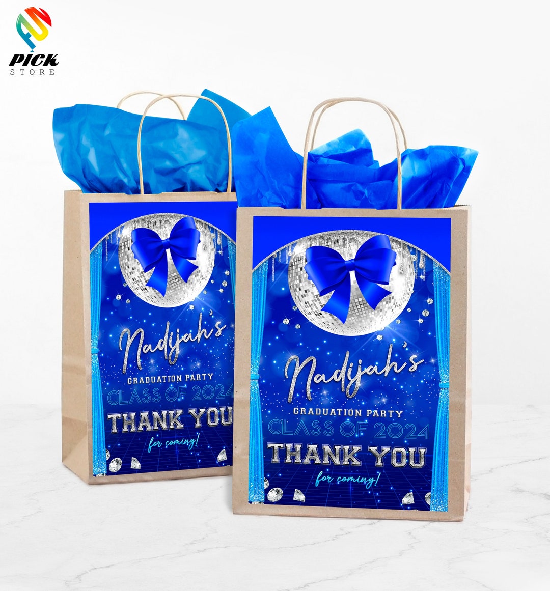 Graduation Gift Bag Labels Prom Send off Treat Bag Prom Snack Bag Grad ...