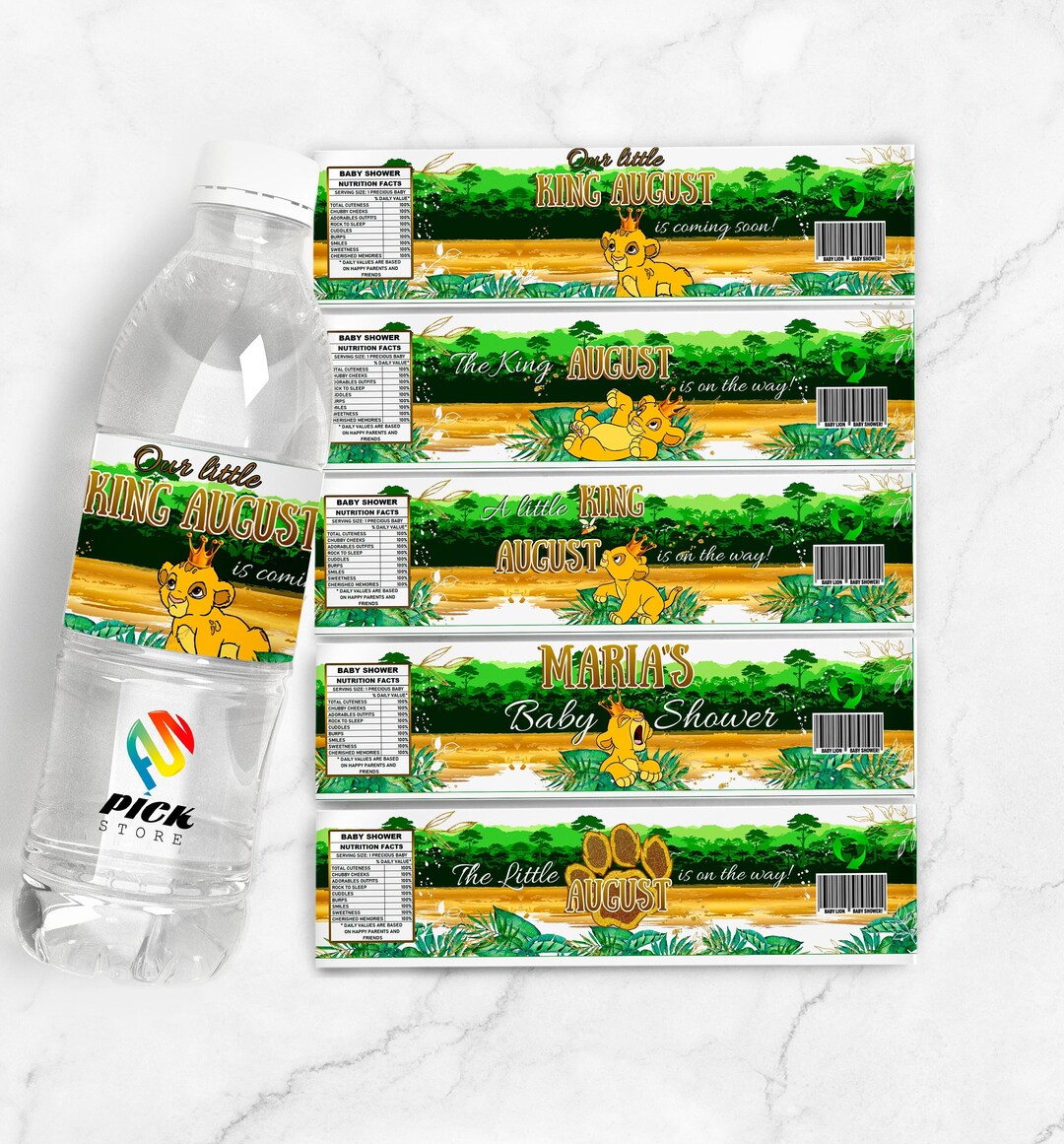 DIGITAL FILE | Baby Lion Bottle Labels | Baby Lion Printable Labels ...