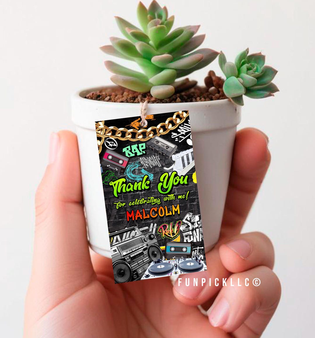 90s Party Gift Tag for DIY, 90s Theme Custom Tag, Throwback Theme, Back ...
