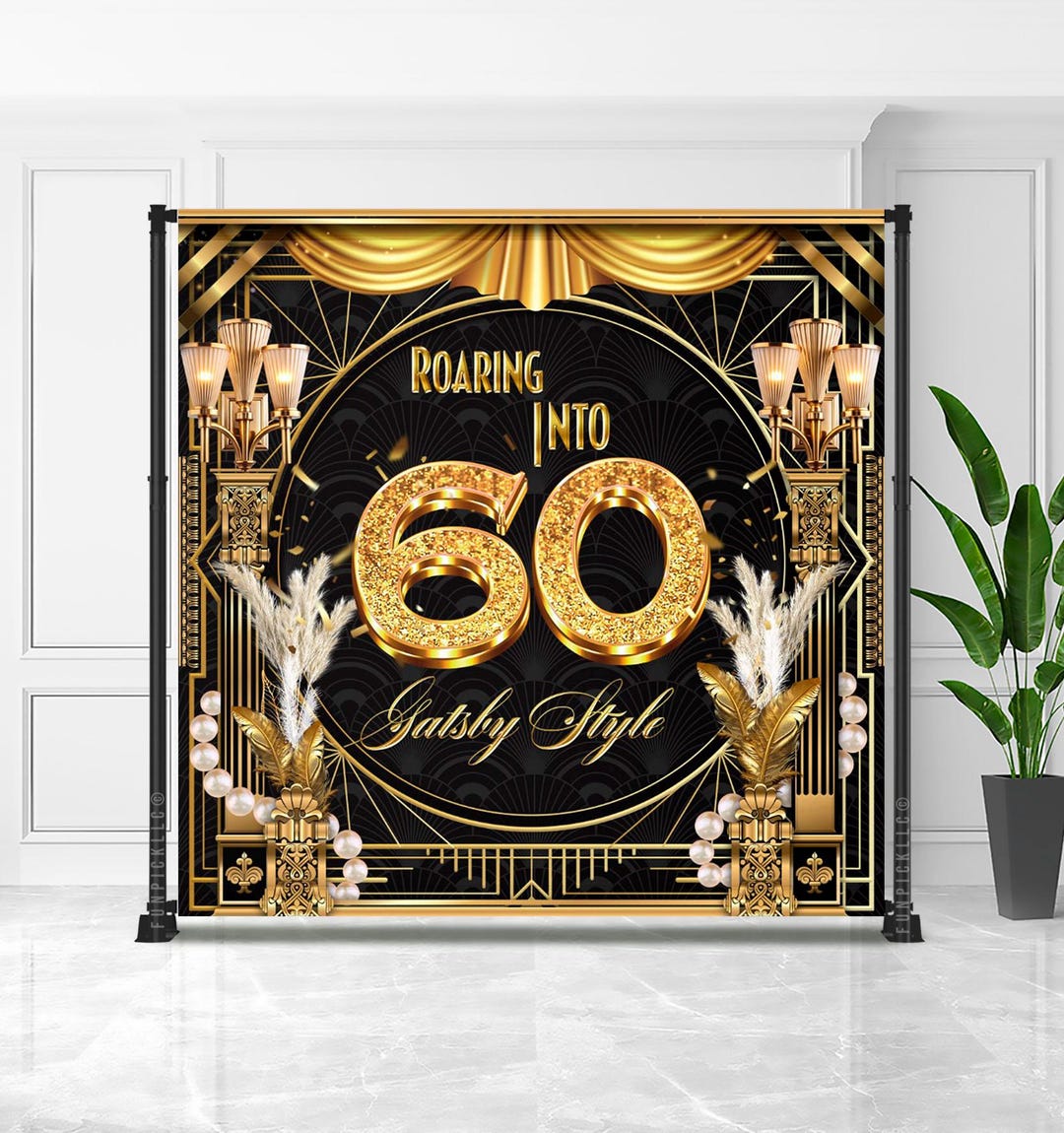 Gatsby Backdrop: Art Deco Banner, Harlem Nights Decor (digital Download ...