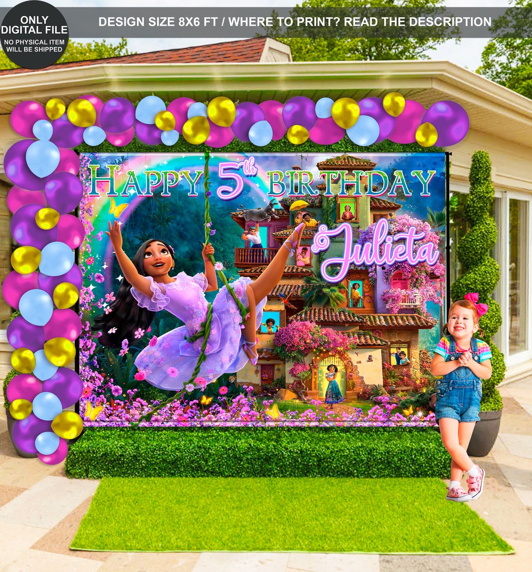 DIGITAL FILE Encanto Backdrop Encanto Banner Encanto Birthday Party ...