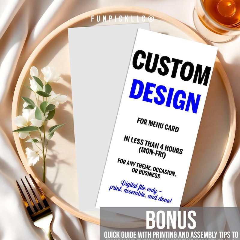 Personalized Menu Cards - Etsy