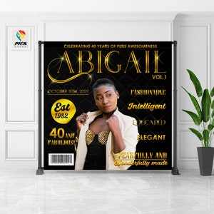 DIGITAL FILE | Elegant Black and Gold Backdrop | Glamorous Banner ...