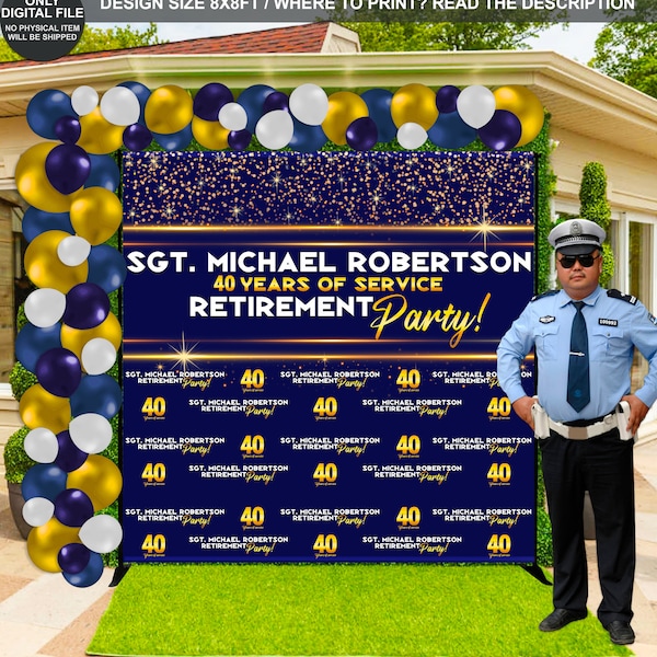 Retirement Backdrop - Etsy