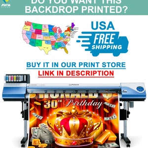 Money Backdrop | Dollar Banner | Cash Party Backdrop | King Crown Photo ...