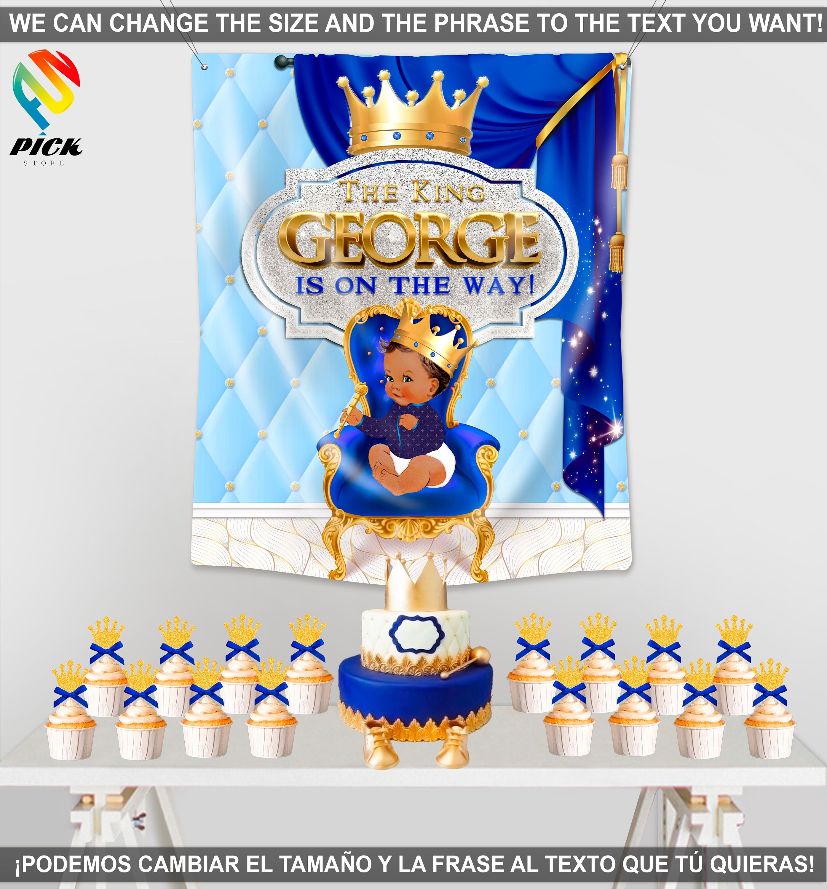 DIGITAL FILE Little King Baby Shower Backdrop Little - Etsy