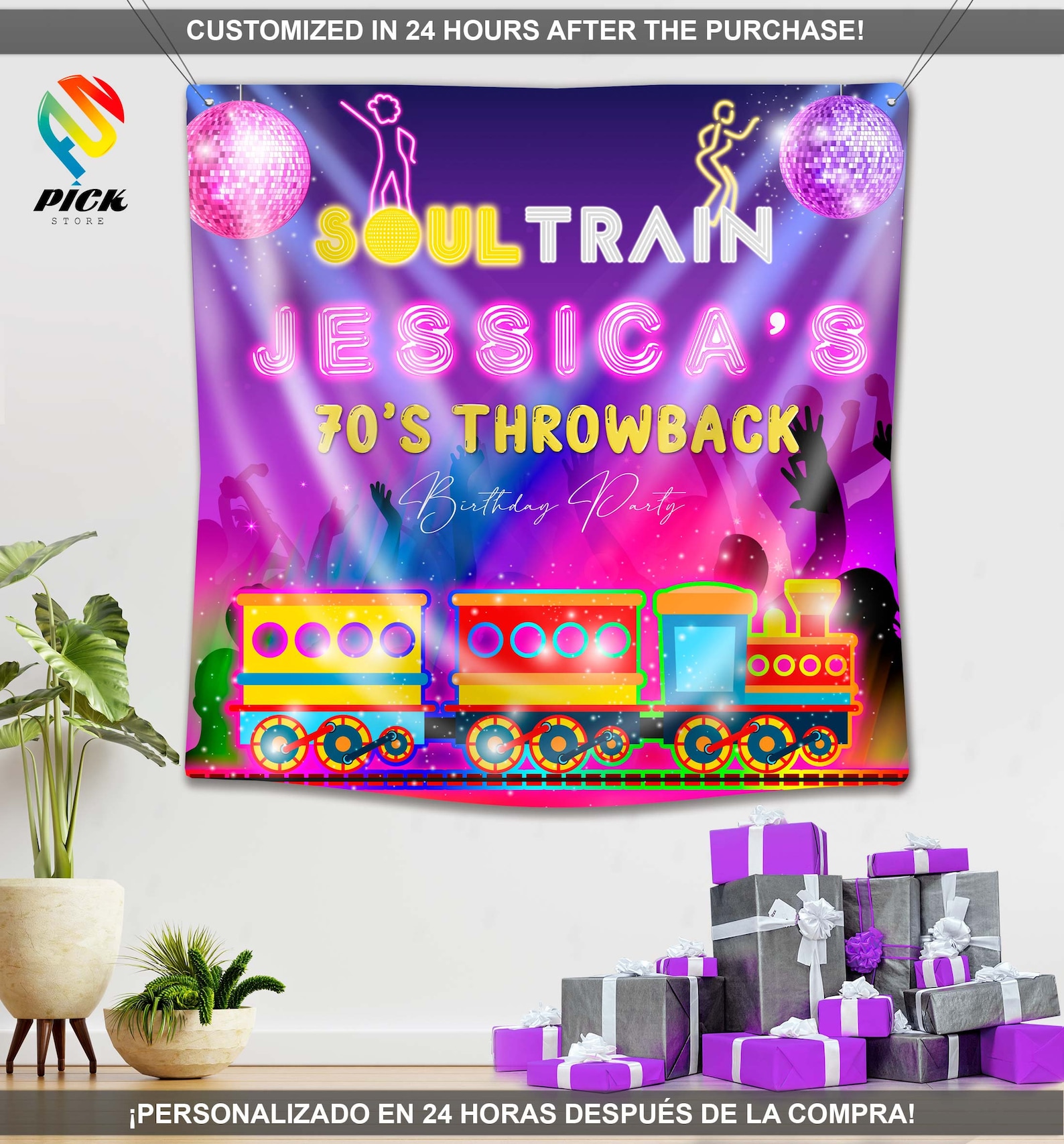 DIGITAL FILE 70's Soul Train Backdrop 70's Soul | Etsy