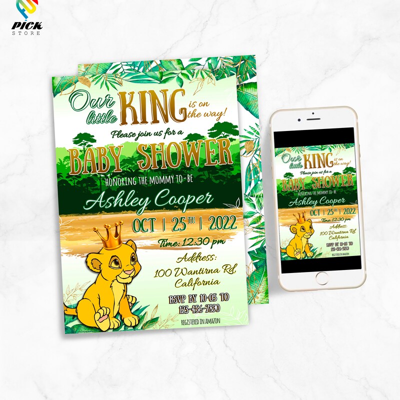 Lion King Invitation - Etsy