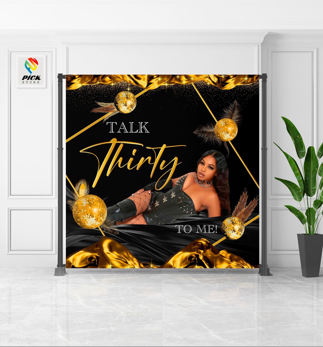 Glamorous Backdrop Luxurious Banner Sophisticated Party Backdrop Sassy ...