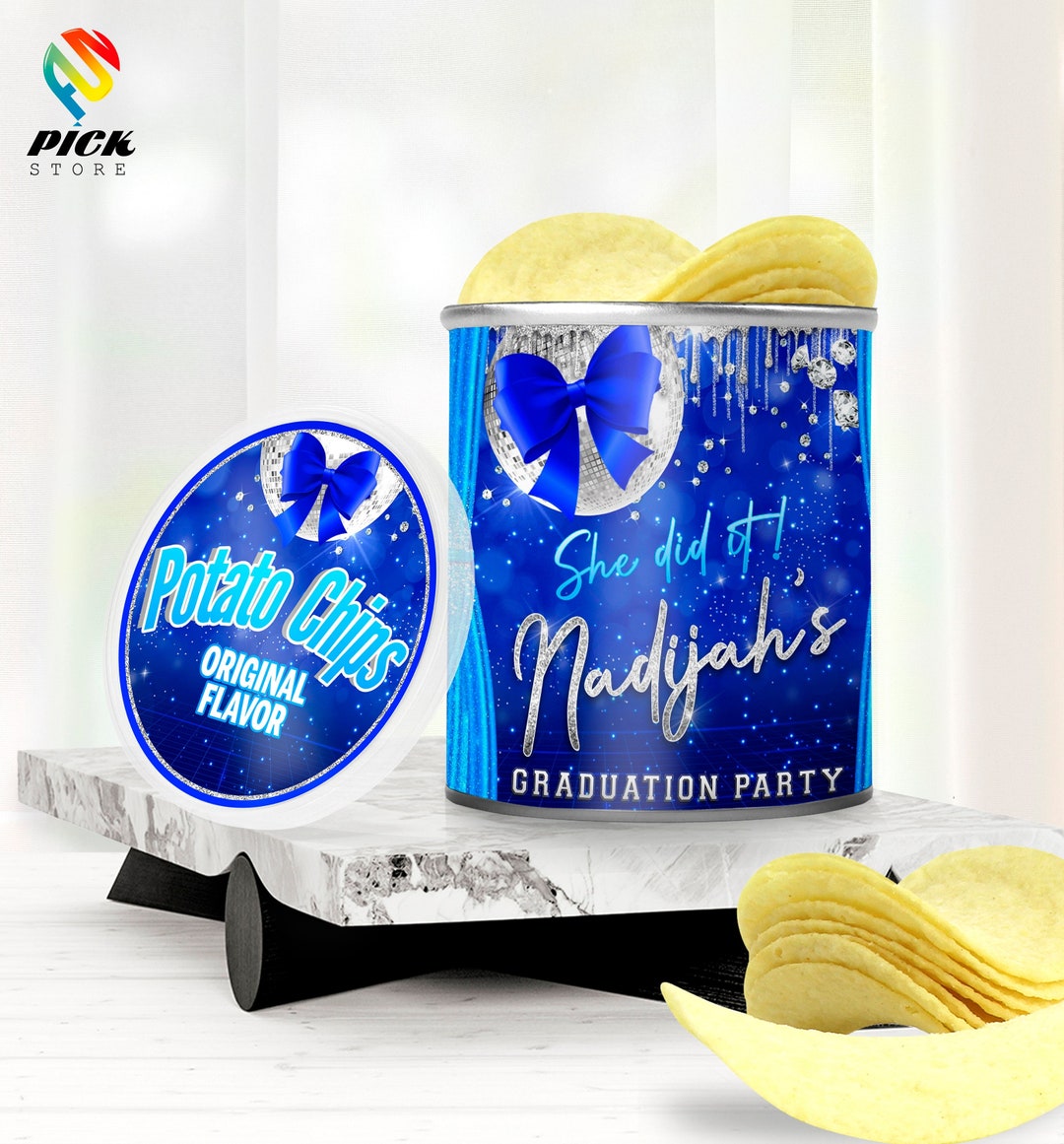 Graduation Potato Chip Label Prom Send off Potatoes Can Wrapper Prom ...