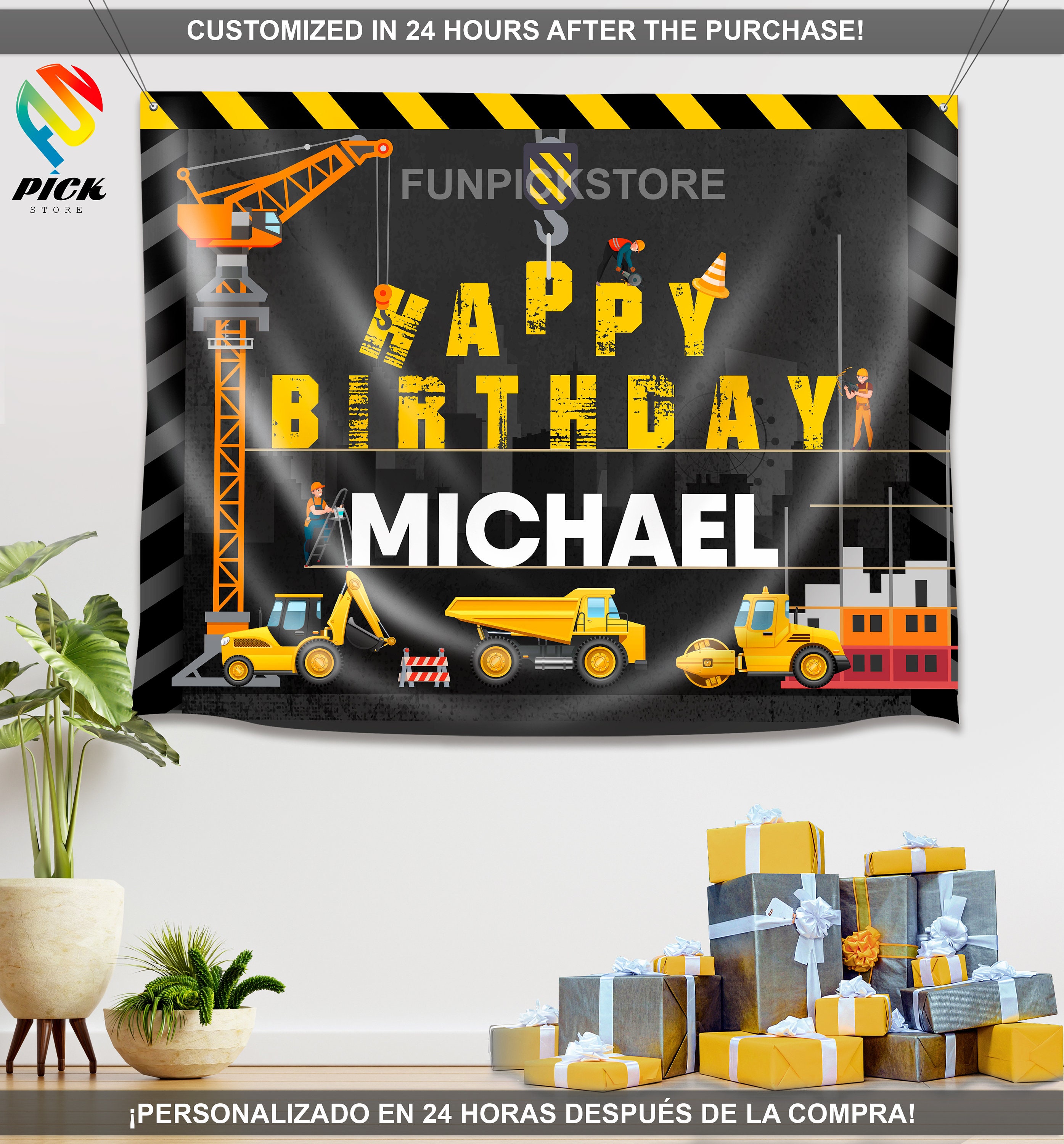 DIGITAL FILE Constructor Backdrop Constructor Banner - Etsy