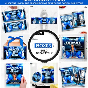 Boxing Backdrop First Round Banner Little Champ Party Boxing Ring Photo ...